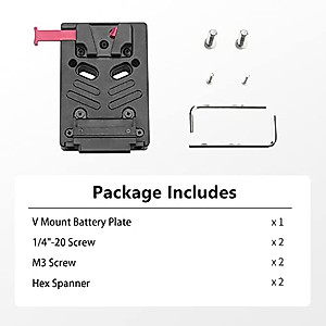Nitze V Mount Battery Plate with 8V/3A DC, 14.8V/3A D-tap and PD 3.0 USB-C Output Ports Mini V Mount Plate - N21-D6