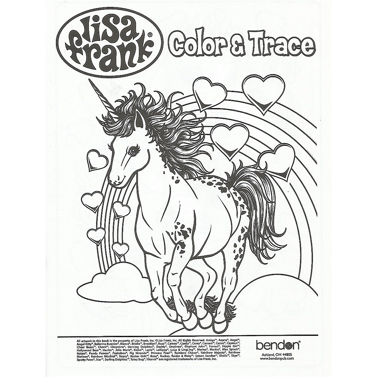 Lisa Frank Color and Trace Book with Stand-up Characters