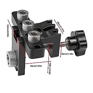 3 in 1 Adjustable Pocket Hole Jig Kit Woodworking Drilling Puncher Locator Pocket Drill Dowel Jig Kit Woodworking Joints Tools