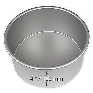 PME Professional Aluminum Baking Pan Round 8 x 4, 8-Inch, Silver