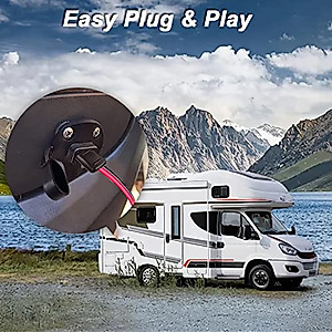 SAE Power Socket Sidewall Port Connector 12awg Cable, Quick Connector Solar Panel Wire 4 Pack with 16 Screws, Fit Flush-Mount Connector Solar Generator Battery Charger, Black & Red