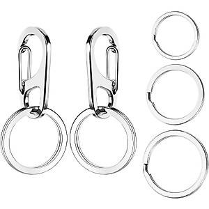 JOVITEC 3 Sets Dog Tag Clip Dog ID Tag with Rings Holder for Dogs and Cats Collars Harnesses