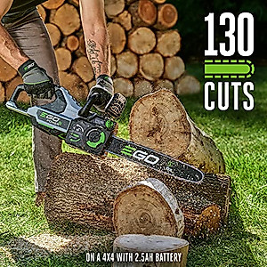 EGO POWER+ Chain Saw, 16” Battery Powered Chainsaw, Electric Cordless, Includes 56V 2.5Ah Battery and Charger – CS1611