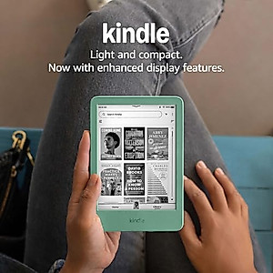 New Amazon Kindle (16 GB) - Lightest and most compact Kindle, with glare-free display, faster page turns, adjustable front light, and long battery life - Matcha + 3 Months Free Kindle Unlimited (with auto-renewal)