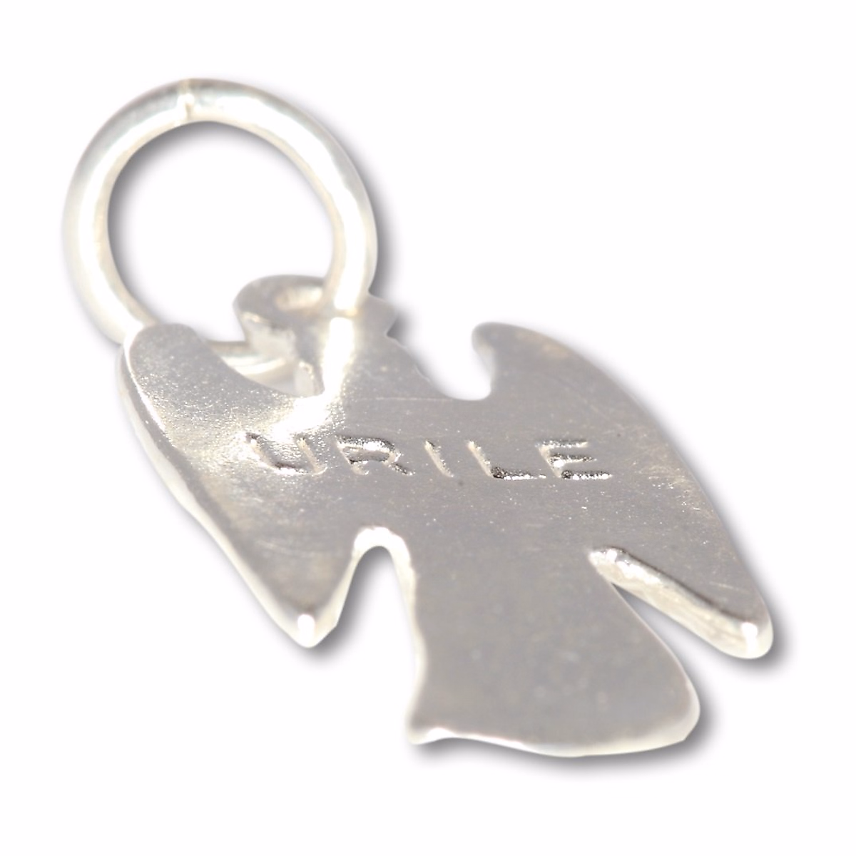 eJewelryPlus Sterling Silver 925 Archangel Urile Uriel Angel of Presence Charm Pendant with Heart Urile Engraved