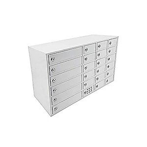 FixtureDisplays® 24-Slot Cellphone USB Charging Station Lockers Assignment Mail Slot Box  24 W x 15 H x 9" D Big (8.2") and Small (4.4") Slots 15255