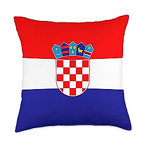Miftees Country Flag Gifts Croatia Croatian Flag Throw Pillow, 18x18, Multicolor