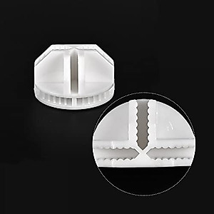 uxcell Plastic Wire Cube Connectors, 38x23mm Grid Buckle Clip for Storage Shelving Cabinet Organizer, White, 20Pcs