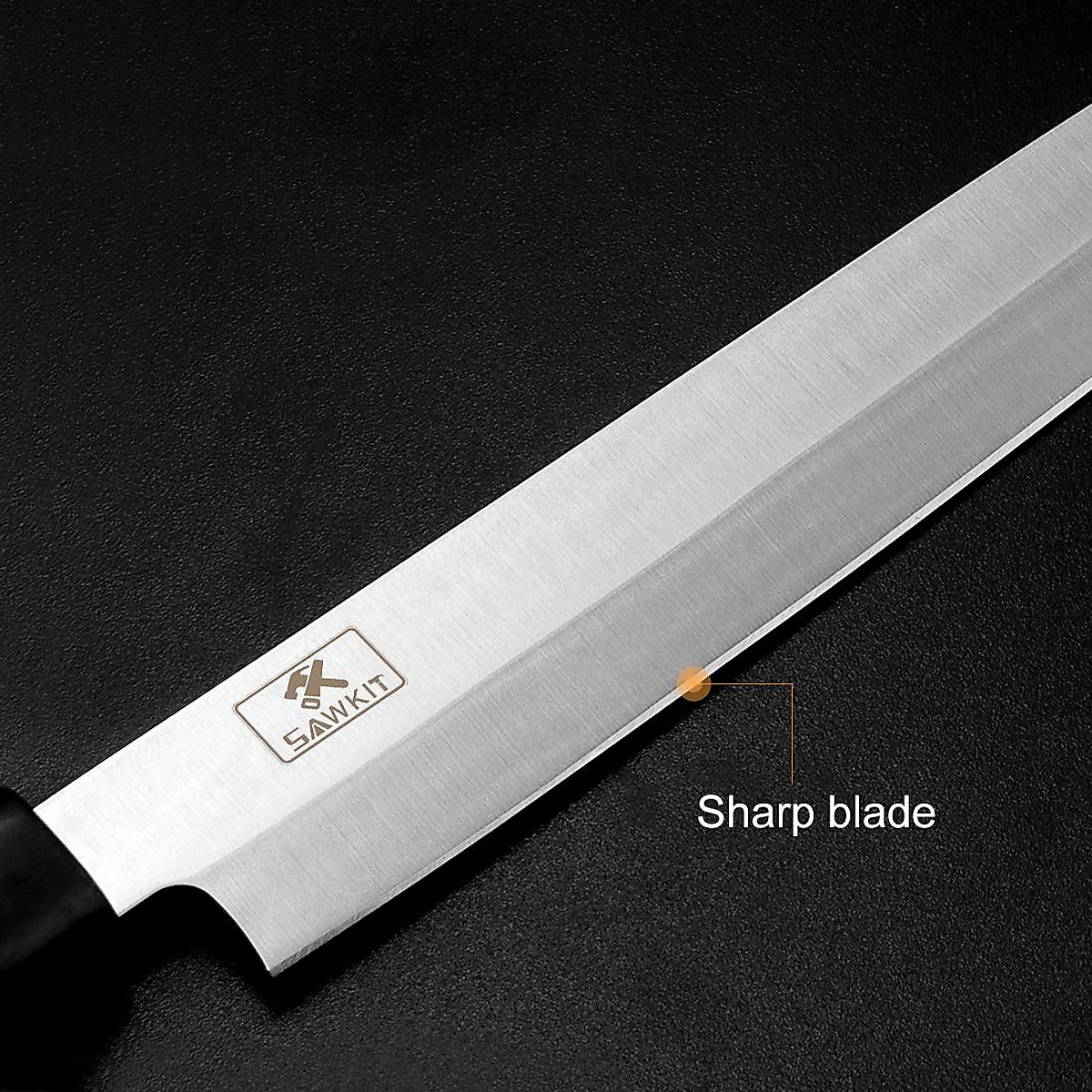 sawkit Sashimi Sushi Knife 7-9 Inch/Fish Perfect Boning Knives/Bread Chef's/For Cutting Sushi/Sashimi Fish Filleting Slicing/Very Sharp Stainless Steel Blade Meat and Peeling Multi-Purpose Kitchen