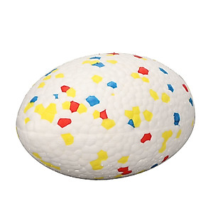 Keebgyy Dog Color Rugby Toy, Bite Resistant Teeth Grinding Balls Toy, High Bouncing Power Interactive Floating Dog Chew Toy Balls, Durable Dog Toys Rugby Shape for Dogs, for Medium Large Dogs