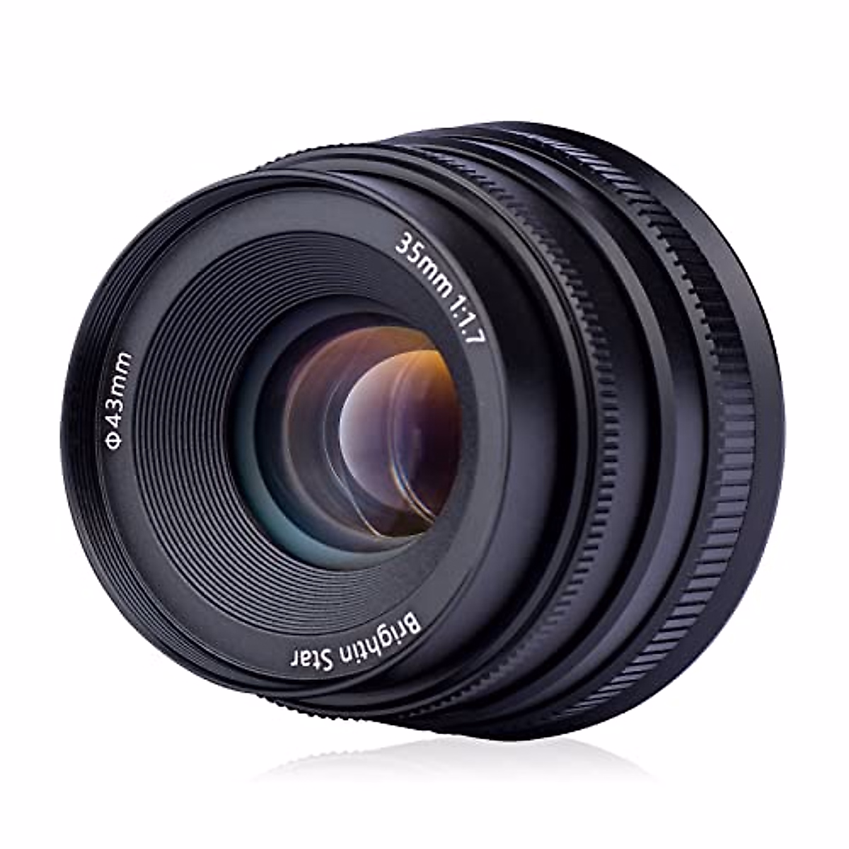 Brightin Star 35mm F1.7 Wide-Angle Manual Focus Prime Lens for Panasonic Olympus Micro 4/3 Mirrorless Cameras, MFT APS-C Large Aperture, Fit for LUMIX G7, G7KS, GX85, GX9, G95, GH5, GH6, G100, G9