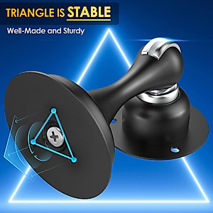 Door Stoppers Magnetic Door Catch - 2 Pack Stainless Steel Heavy Duty Door Holder Stops for Bottom Top of Door - Wall Floor Mounting No Drill 3M Adhesive & Screws Strong Magnet Keep Door Open