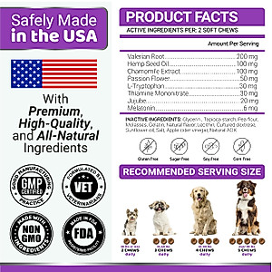 YUMA'S Melatonin for Dogs - 170 Dog Melatonin Chews for Small and Large Dogs - Puppy Melatonin - Dog Sleep Aid - Calming Treats for Stress Anxiety Relief - Calming Chews for Dogs - Dog Sleeping Pills