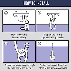 GARIG Pod Swing for Kids, Hanging Pod Swing Seat with Inflatable Pillow, Cartoon Pattern Kids Swing Chair for Indoor and Outdoor, Max Weight 170lbs (Dinosaur)