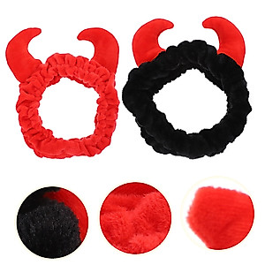 minkissy 4 Pcs Face Wash Hair Tie Bath Head Wrap Headband Scrunchies for Women Aesthetic Stuff Women Hair Wrap Washing Face Hair Hoop Goth Accessories Spa Women's Cosplay Vampire Cloth
