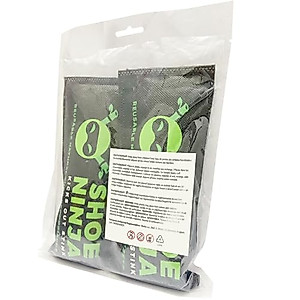 Shoe Deodorizer Inserts - Shoe Odor Eliminator - Activated Charcoal to Absorb Shoe Smell - Pack of 2 Shoe Smell Eliminator with Nail Clippers