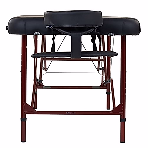 Master Massage Zephyr Lightweight Portable Massage Table Package- Tattoo Table- Spa Bed (Black, Maroon)