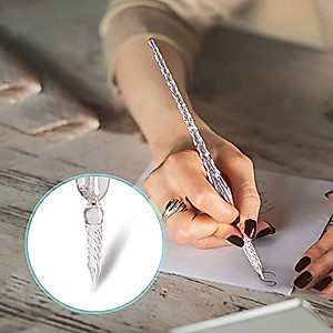 Glass Dip Pen Set,Calligraphy Pen,Crystal Signature Pen for Art, Writing, Signatures -Decoration and Business Gift