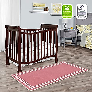 Dream On Me Violet 4-In-1 Convertible Mini Crib In Espresso, Greenguard Gold Certified, JPMA Certified, 3 Position Mattress Height Settings, Non-Toxic Finish