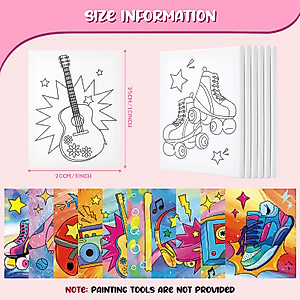 Sherr 10 Pcs Canvas Painting Pre Drawn Stretched Afro Queen Cotton Canvas Black Art Pre Drawn Canvas for Adults Kids Pre Drawn Canvas Outline for Paint and Sip (Vintage,8 x 10 Inch)