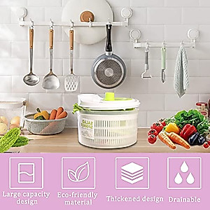 niceeshop Capacity 3L Salad Spinner Vegetable Washer Fruit Vegetable Bowl Salad Spinner with Cover Vegetable, Good Grips Salad Spinner, Kitchen Tool for Lettuce Dryer Salad Shooter Small Salad Spinner