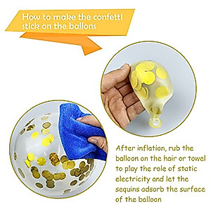 105pcs Matte Balloons and Confetti Balloons with 18 Inch + 12 Inch + 10 Inch + 5 Inch Latex Party Balloons for Gender Reveal Wedding Engagement Birthday Bridal Shower Party Decorations (Gold)