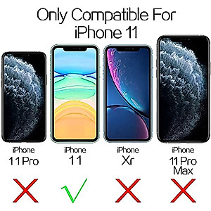 SmoBea Compatible with iPhone 11 6.1 Inch 2019, Clear Laser Glitter Bling Heart Soft & Flexible TPU and Hard PC Shockproof Cover Women Girls Heart Pattern Phone Case (Rainbow Heart/Clear)