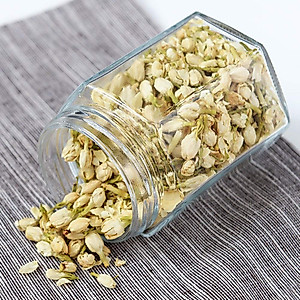 Encheng 6 oz Clear Hexagon Jars,Small Glass Jars With Lids(Golden),Mason Jars For Herbs,Foods,Jams,Liquid,Canning Jars Spice Jars For Storage 25 Pack …