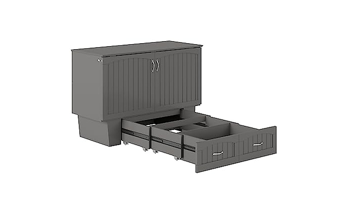AFI Nantucket Murphy Bed Chest with Mattress & Storage