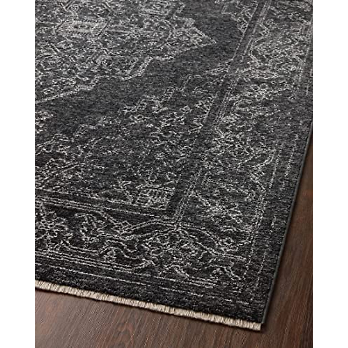 Loloi II Vance Collection Charcoal/Dove 18" x 18" Sample Rug