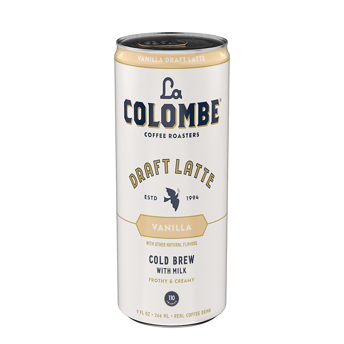 La Colombe Vanilla Draft Latte - 9 Fl. Oz. 4 Pack - 100% Arabica, Single-Origin, Brazilian Cold Brew Coffee with Lactose-Free Foamy Milk, Premium Coffee On the Go, 115mg Natural Caffeine