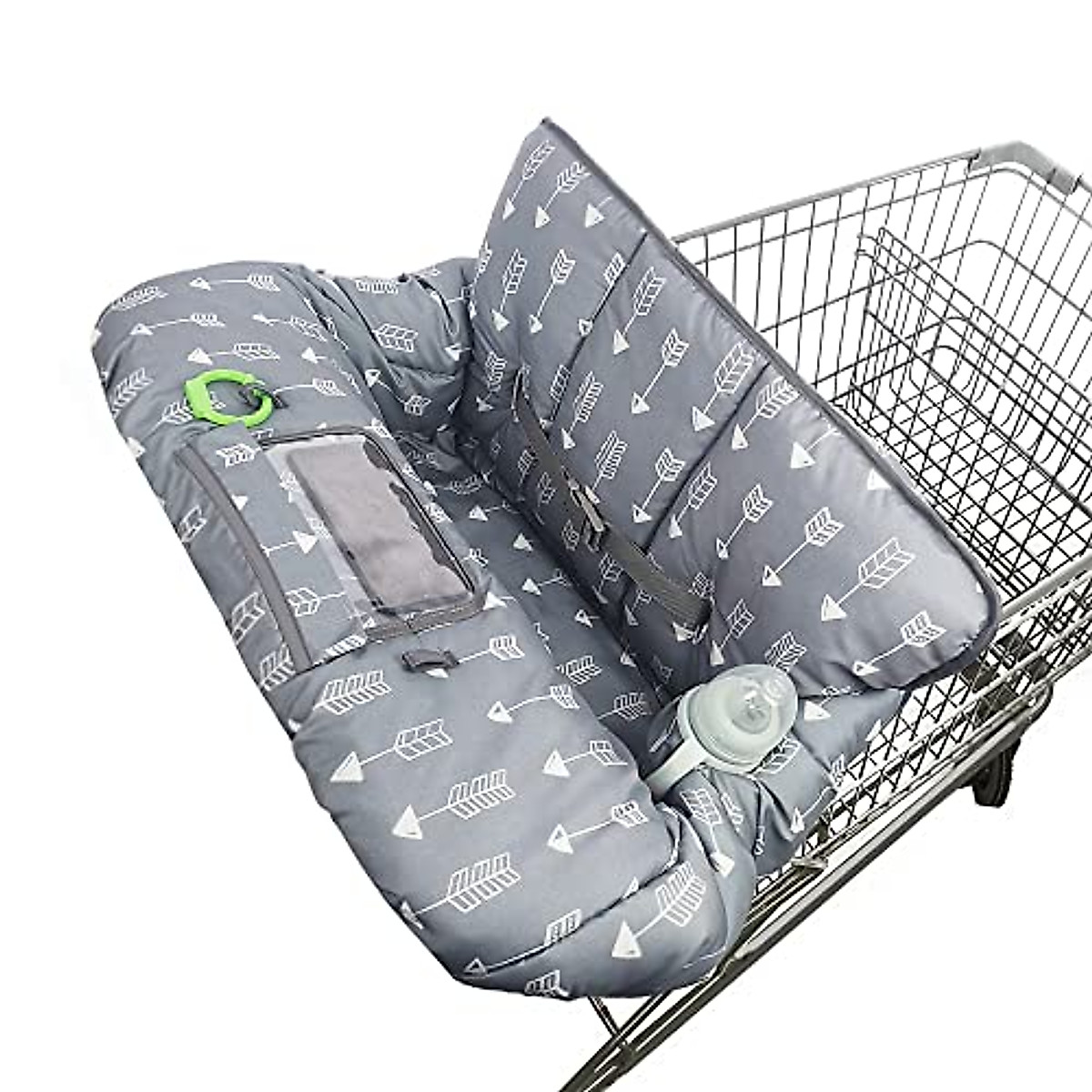 RHYDEER Shopping cart Cover for Baby high Chair Cover, roll in and go, Universal fit, Grey Arrow