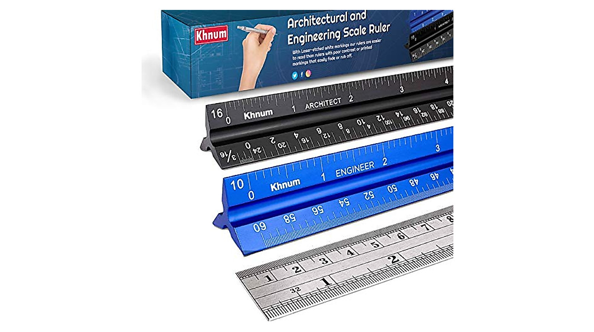 Professional 12-Inch Architectural & Engineering Scale Ruler Set