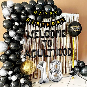 Welcome To Adulting 18th Birthday Banner 18th Birthday Banner Happy 18th Birthday Party Decorations 18 Years Party Supplies Sign for Girls Boys