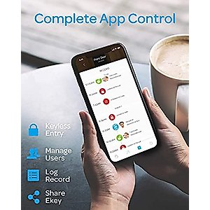 ULTRALOQ U-Bolt Pro Smart Lock + Key Storage Lock Box + Bridge WiFi Adaptor 6-in-1 Keyless Entry Door Lock with WiFi, Bluetooth, Biometric Fingerprint and Keypad