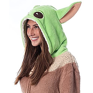 Star Wars The Mandalorian Adult The Child Grogu Kigurumi Union Suit Pajama for Men and Women (L/XL) Multi