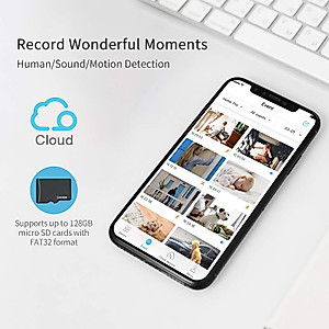 blurams 2pc Home Pro, Security Camera 1080p FHD | w/Facia Recognition, 2-Way Talk, Human/Sound Detect, Person Alert, Night Vision and Siren | Cloud/Local Storage Available, Compatible with Alexa