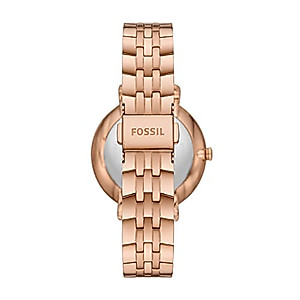 Fossil Women's Jacqueline Quartz Stainless Steel Three-Hand Watch, Color: Rose Gold (Model: ES5275)