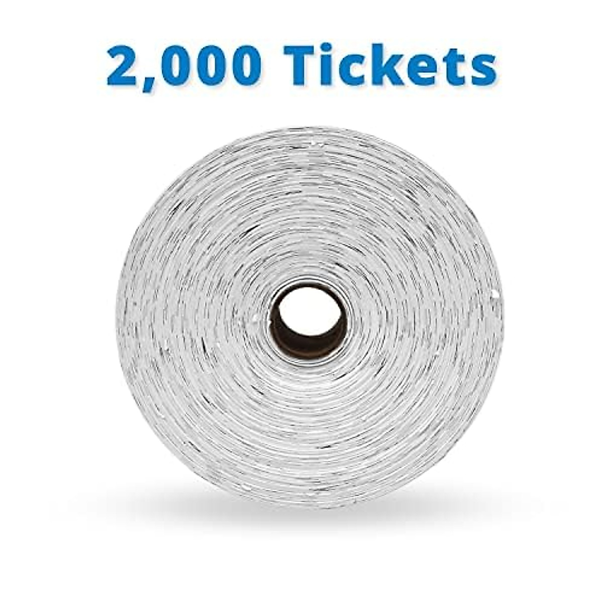 INDIANA TICKET CO. 2,000 White Smile Tickets, Single Roll – 8 Color Selection – Classroom Rewards, Events, Fundraisers, Door Entry, Raffles, Prizes, Drink/Food Tickets, Party Supplies & More.