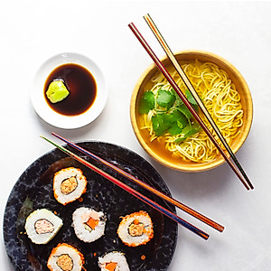 Baltique® Marrakesh Collection Reusable Chopsticks, Set of 4 Pairs, Non-Slip, 9-7/8" Long