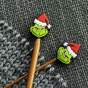 Christmas Silicone Focal Beads, 12 PCS Silicone Beads Characters for Beaded Pens, Keychain Making, Bracelet Necklace Lanyard Pendant, Knitting Needle Stopper, DIY Craft Supplies