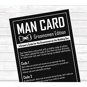 Wannabe Genius Groomsmen Gifts - The Man Card - Groomsmen Proposal or Groomsman Gifts for Wedding Day (6-Pack)