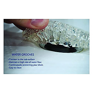 Hairbine Hair Drain Catcher - for Tub and Shower Pop-up Stopper drains, Pet Hair & Debris Trap/Stopper for Bathrooms - Drain Cover & Protector - Fight Clogs & Buildup - Patent Pending