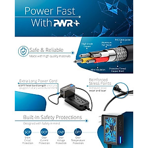 5V 3.5A Charger AC Adapter for NOCO Boost X GBX45 GBX55 GBX75 GBX155 Sport GB20 GB30 GB40 GB40HD GB50Pro GB70 GB70XL GB150Sport Battery Jump Starter Power Supply Cable Cord Micro-USB and USB-C