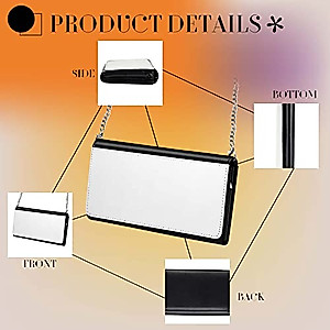 3 Pieces Sublimation Blank Wallet for Women with Chain DIY Blank White Purse Craft Bags Bulk Heat Transfer Pencil Pouch Faux Leather Makeup Bag 5 Mezzanine Multifunctional Wallets Bank Card Holder