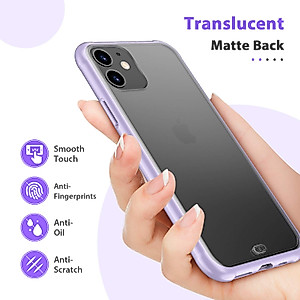 ORIbox for iPhone 11 Case Purple,Translucent Matte case with Soft Edges, Lightweight,iPhone 11 Phone Purple Case for Women Men Girls Boys Kids