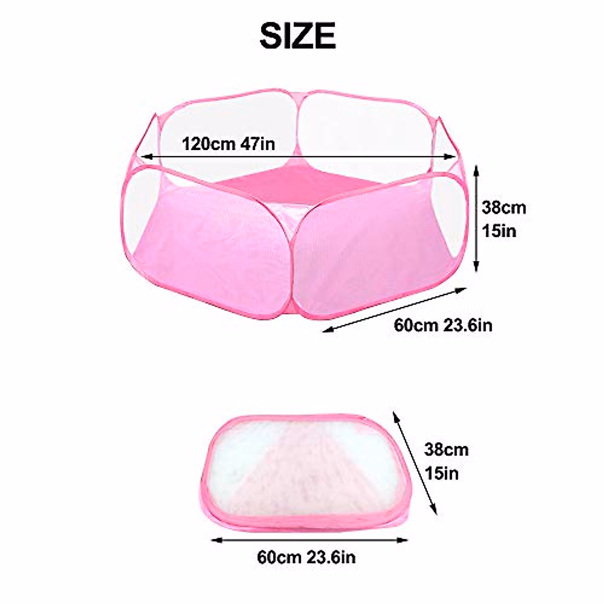 100 Pcs Rabbit Pee Pads and Small Animal Playpen, 18" x 13" Pet Toilet/Potty Training Pads, Small Animals C&C Cage Tent, Portable Yard Fence for Guinea Pig, Rabbits, Hamster, Chinchillas and Hedgehogs