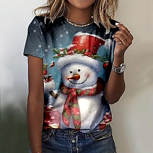 Christmas Tops for Women Western Fashion top Shirts Santa Claus Merry Christmas t Shirt for Women Fashion Oversized 1/4 Zipper Blouse Shirts Blouse Tshirts Off Shoulder Tops for Women Overalls for
