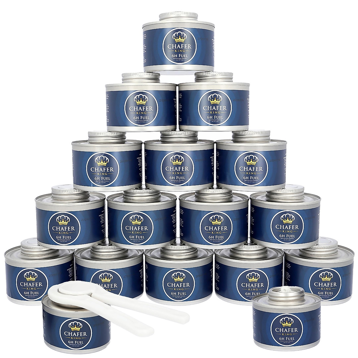 Chafer King - 15 Pack (for Price of 12) - 6 Hour Chafing Fuel Cans, Food Warmers for Parties, Chafing Dish, Buffet Set,