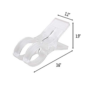 WARMBUY Clear Plastic Towel Clips, 8 Pack